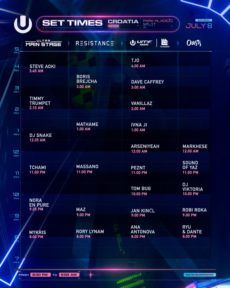 Ultra Europe objavila raspored nastupa izvođača: Evo kad nastupaju ...